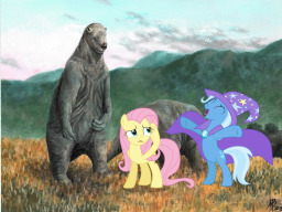 Trixie and Fluttershy in Cavepony Times - Fimfiction